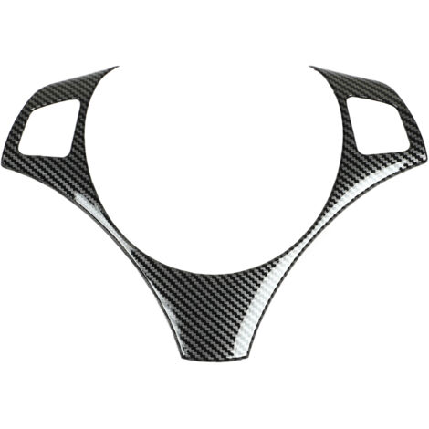 Garniture de cadre de volant en fibre de carbone, motif solide, protection élégante et durable ...