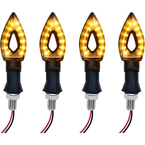 4PCS Clignotant Moto LED 12V, Universal Clignotant de Moto Complet ...