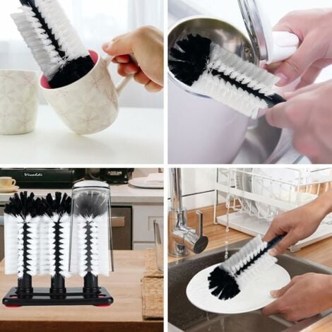 Brosses De Lavage à Triple Tasses en Verre, 3 Brosses pour Laveuse De ...