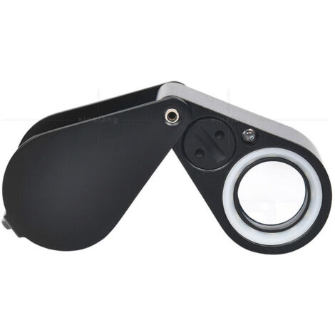 40x Loupe Bijoux Loupe LED/UV 21mm Triplet Lentille Verre Optique Poche ...