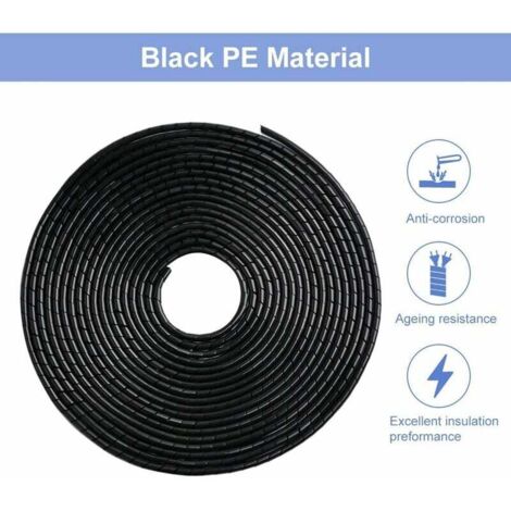 Tigrezy Cache Cable Spirale, 12m Gaine Cable Electrique Flexible ...