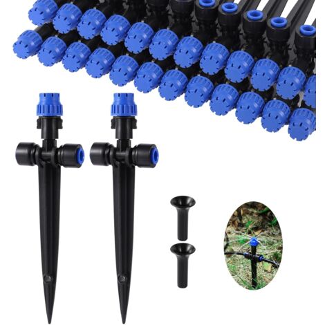 Lot de 12 goutteurs d'irrigation goutte à goutte, avec débit d'eau ...
