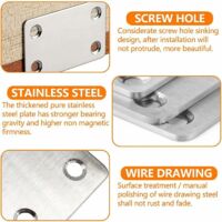 Tigrezy 10pcs Connecteur Plat, Fixation Droits Plats Plaques, Plaque ...