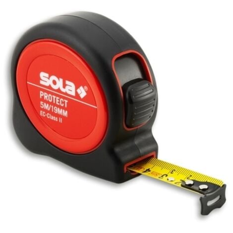 Mètre à ruban Sola PROTECT M, 5 mètres avec crochet magnétique