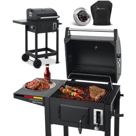 Juskys Holzkohlegrill Missouri mit Deckel - Große Grillfläche ...