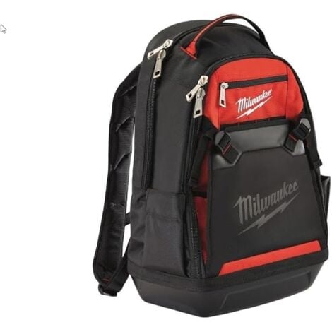 Milwaukee 48228200, sac à dos avec 35 poches, couleur rouge noir