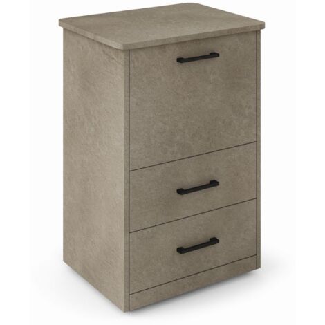 Table à repasser avec 2 tiroirs couleur argile 57x44x89H cm