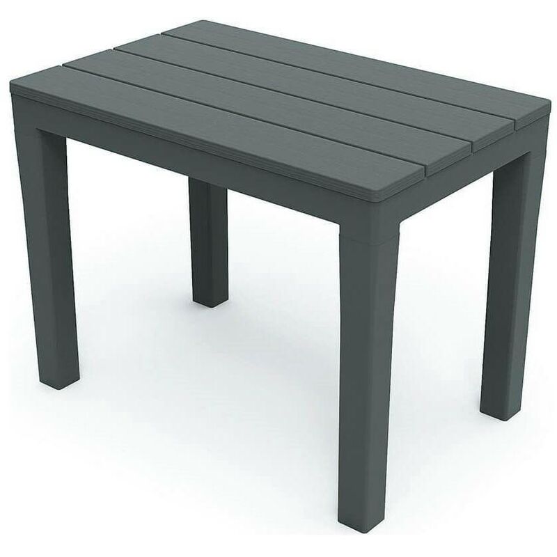 Dmora Table basse effet bois en polypropylène, couleur anthracite ...
