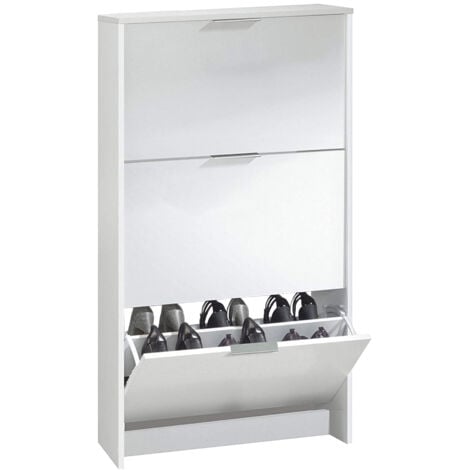 Dmora Meuble à chaussures Escondido, Meuble à chaussures avec 3 portes ...