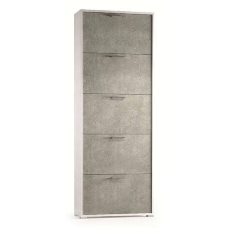 Dmora Meuble à chaussures Surfinia, Meuble d'entrée polyvalent avec 5 ...