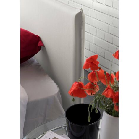 Talamo Italia Lit simple Claire, Lit conteneur avec revêtement en tissu ...