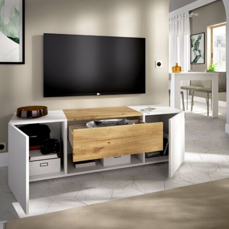 Dmora - Meuble TV Ario, Buffet bas de salon, Buffet de salon pour ...