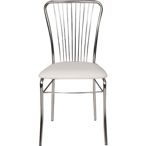 Dmora Ensemble de 2 chaises modernes en éco-cuir, pour salle à manger, cuisine ou salon, cm ...