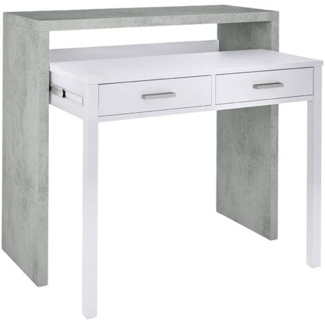 Dmora - Table console Damodi, Bureau avec plateau extensible, Bureau PC ...