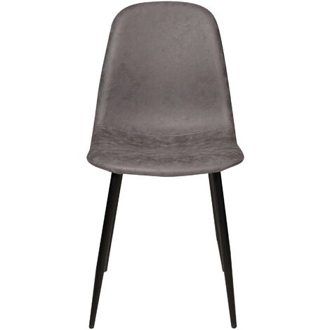 Dmora Ensemble de 2 chaises modernes en éco-cuir, pour salle à manger, cuisine ou salon, cm ...