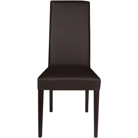 Dmora Ensemble de 2 chaises classiques en éco-cuir, pour salle à manger, cuisine ou salon, Made ...