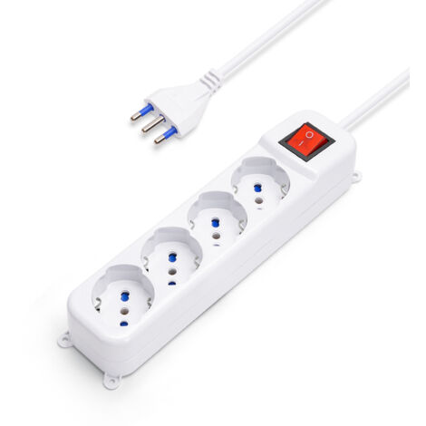 MULTIPRESA UNIVERSALE 4P CON INTERUTTORE