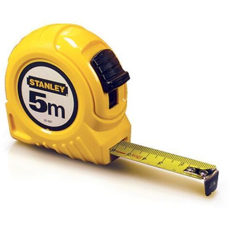 STANLEY , Flessometro Global, 5 m x 19 mm, Lega di acciaio, Giallo/Nero ...