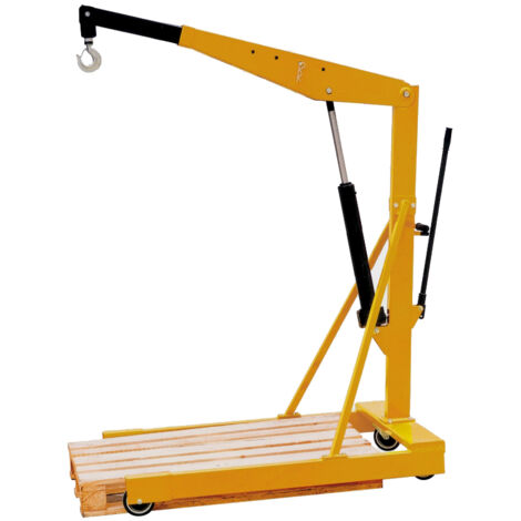 Gru idraulica per pallet smontabile con pompa effetto semplice 1000 kg