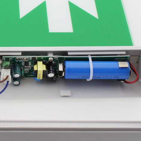 SIGN Luminaire de secours encastré à LED SL3, blanc froid