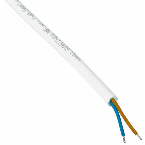Câble rond 2x0.75mm, 1m, blanc