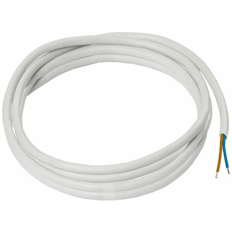 Câble rond 2x0.75mm, 1m, blanc