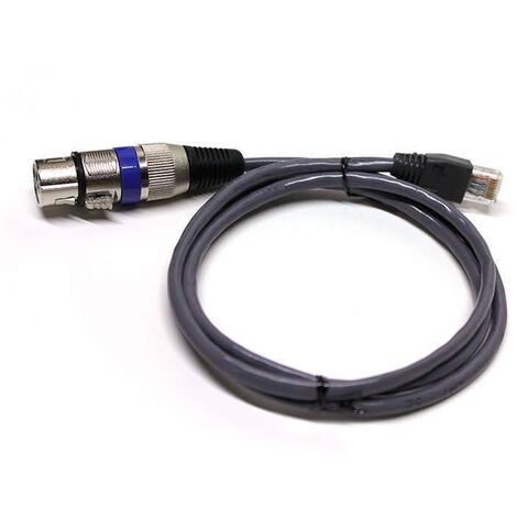Câble RJ45-DMX femelle - 1m
