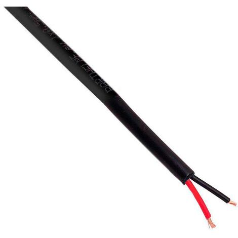 Câble rond 2x0,50mm, 1m, noir