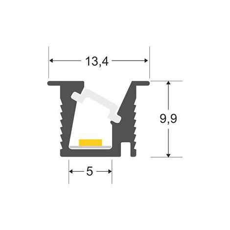 KIT - SKEB mini profil aluminium pour bandes LED, 2 mètres
