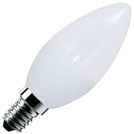 Ampoule bougie LED E14 frost 6W, blanc neutre