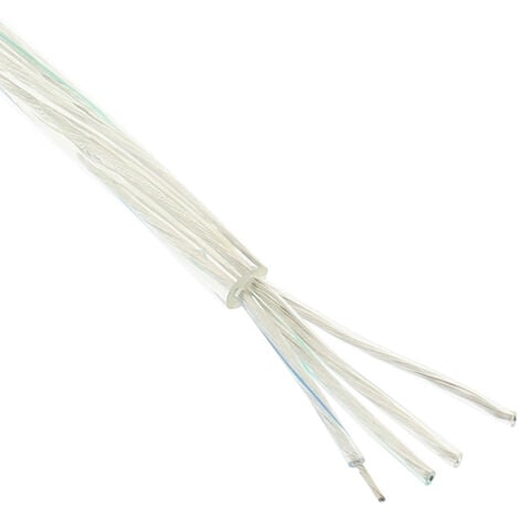 Câble rond transparent 4x0,50mm RGB argent, 1m