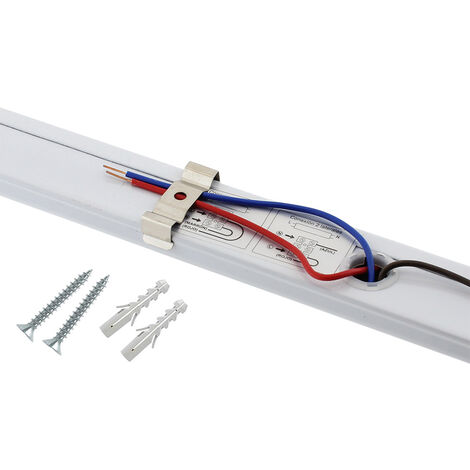 Support pour tube LED T8 de 60 cm. Connexion d'un ou deux côtés