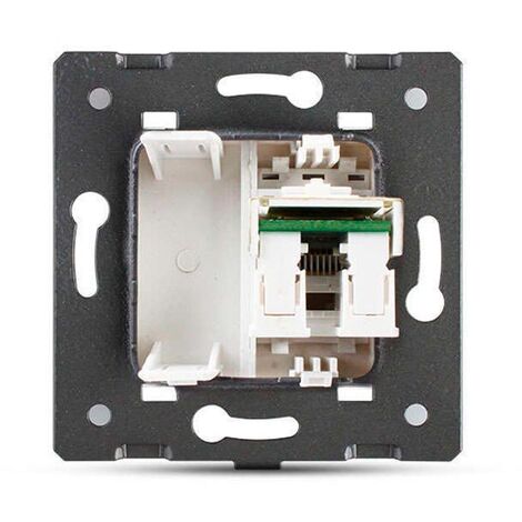 Connecteur réseau RJ45 rose pour mécanisme d'encastrement