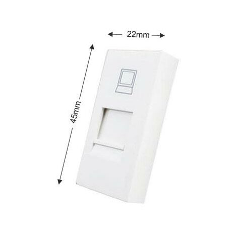 Connecteur réseau RJ45 rose pour mécanisme d'encastrement