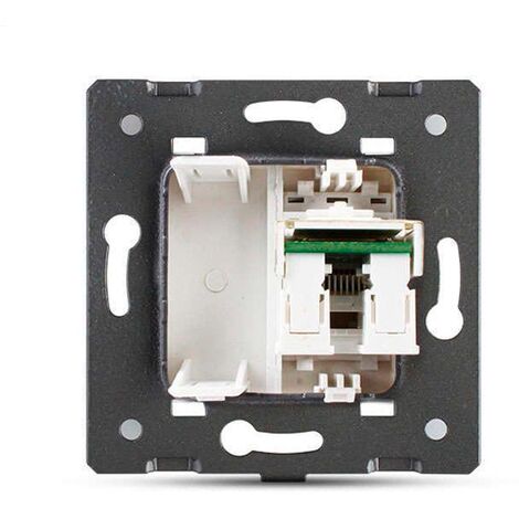Mécanisme d'encastrement Prise réseau RJ45, grise