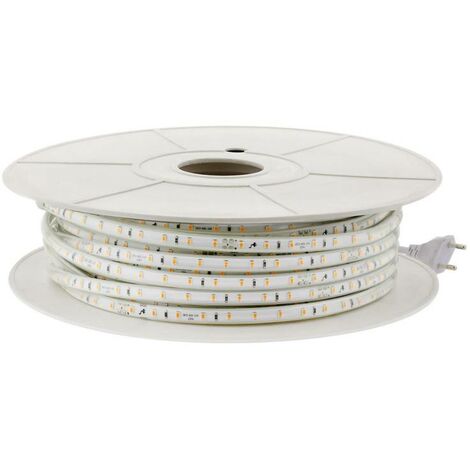 Bande LED 220V SMD2835, 60Led/m, bobine de 50m avec connecteurs