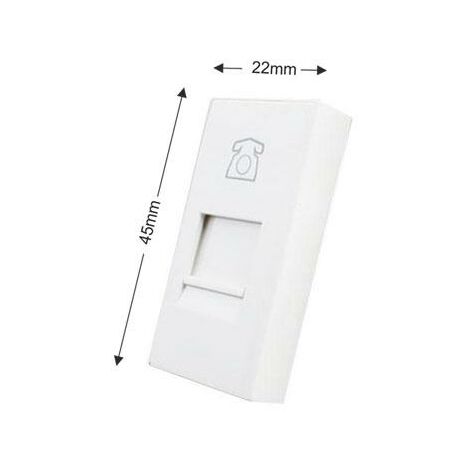 Connecteur téléphonique RJ11 gris pour mécanisme d'encastrement