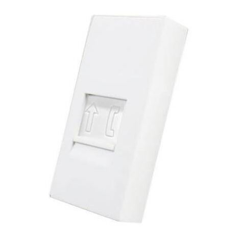Connecteur téléphonique RJ11 blanc pour mécanisme encastré