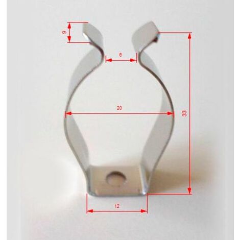 Set 2x clip métallique pour tubes T8