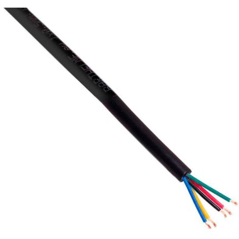 Câble de raccordement rond pour bandes LED RGBW 5x0,50mm, 1 mètre