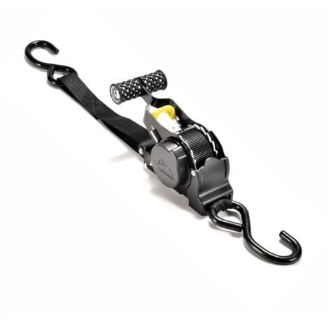 Sangle à cliquet auto-rétractable robuste 10' 1" avec crochet en S