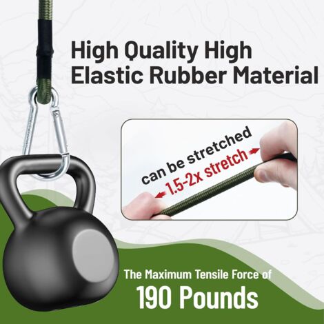 Cordon élastique avec crochet à clip, mousqueton, connecteur de corde ...
