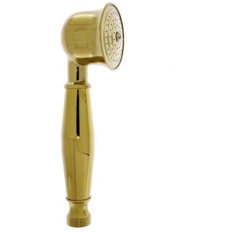 Pommeau de douche à main vintage nostalgique - Laiton plaqué or