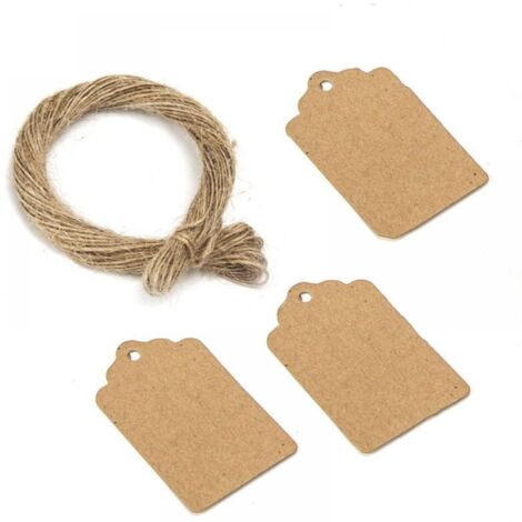 200 pezzi Etichette per prezzi in carta kraft marrone 3x5 cm Etichette ...