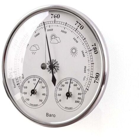 Stazione meteorologica barometrica con barometro e termometro igrometro ...