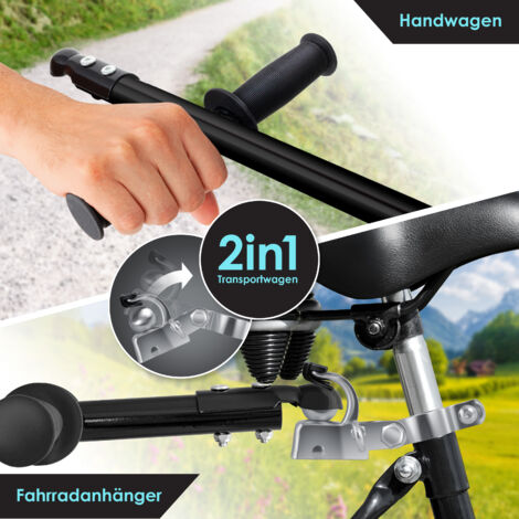 KESSER® Remorque de vélo Remorque de transport Remorque à main avec ...