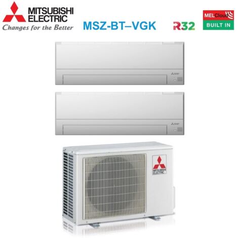Mitsubishi Electric Dual Split Inverter-Klimagerät Serie MSZ-BT 9+12 mit MXZ-2F42VF R-32 Wi-Fi ...