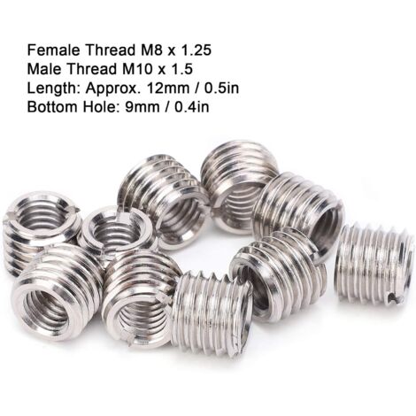 10-teiliges Einsteckmutter-Gewinde-Reparaturhülsen-Gewindebuchsen ...