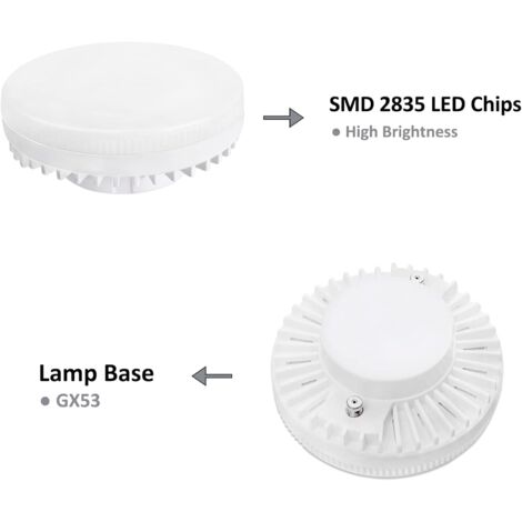 GX53 LED-Strahler, 9 W, warmweiß 3000 K, 900 lm, AC 230 V, CFL, GX53 ...