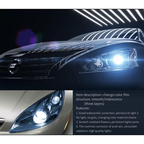 Auto-Scheinwerferfolie, 200 cm x 30 cm, transparenter Auto-Scheinwerfer ...